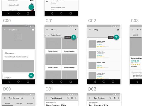 Material Design Wireframe Kit By Dan Shipley On Dribbble