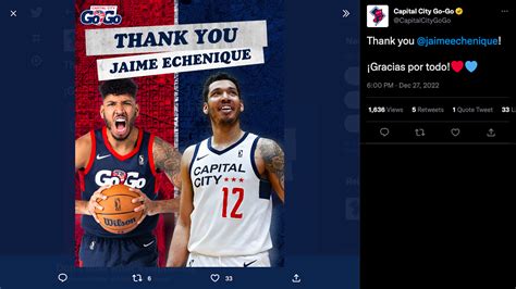 Jaime Echenique se despidió de Washington y llegó a Detroit con nuevo equipo en la NBA G League