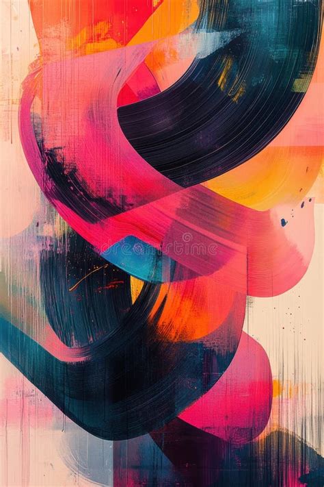 Dynamic Abstract Art Vibrant Abstract Collage Features Dynamic Shapes