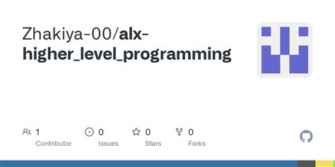 Github Zhakiya Alx Higher Level Programming