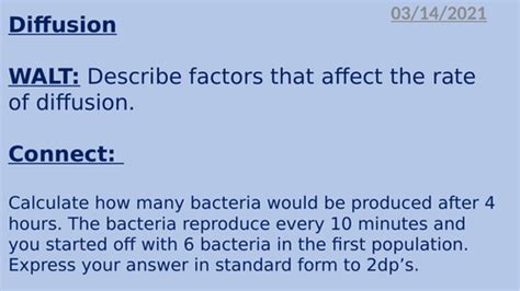 Ks4 Diffusion Teaching Resources