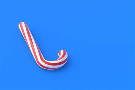 크리스마스 지팡이 파란색 배경에 빨간 줄무늬사탕 새해 축하 개념 전통적인 달콤한 디저트 공간을 복사합니다 3d 렌더 3차원 형태에 대한 스톡 사진 및 기타 이미지 Istock
