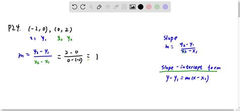 SOLVED Find The Equation Of The Line Containing The Points And