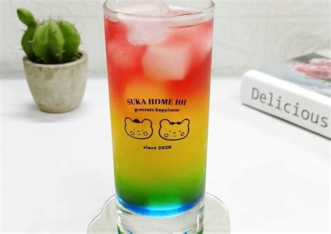 Resep Rainbow Drink 🌈 Oleh Febriyana Ig Febbriyana Cookpad