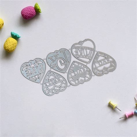 Love แผ่นแม่แบบโลหะ ฉลุลายนูน รูปดอกไม้ สําหรับตกแต่งสมุดภาพ อัลบั้ม การ์ด แม่แบบ Diy Loveit2