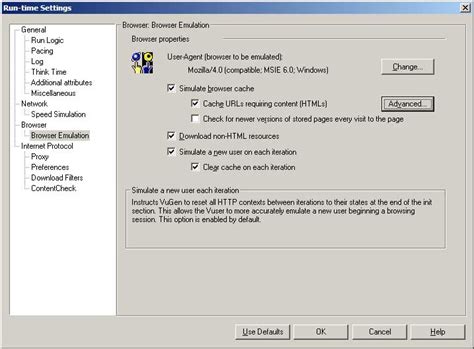 LoadRunner Script Runtime Settings MyLoadTest