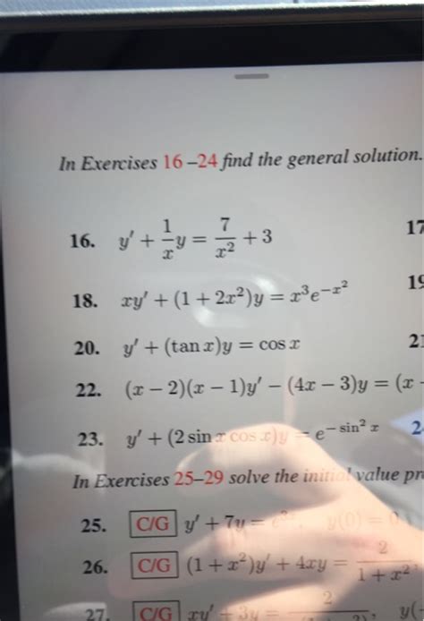 Solved In Exercises Find The General Solution Y Chegg Com