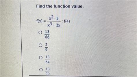 Solved Find The Function Value Chegg Com