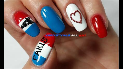 Paris Nails | Pray for Paris Nail Art - YouTube