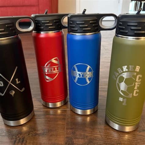 Personalized Custom Sport Water Bottle Football Volleyball Basketball