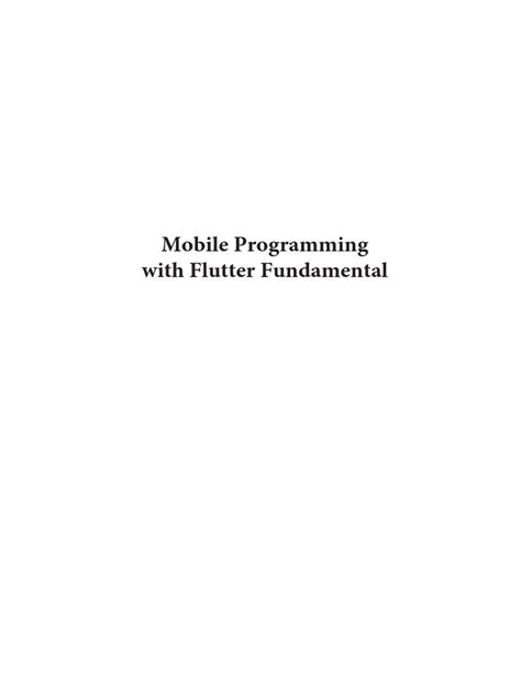 Flutter Fundamentals A4 Pdf