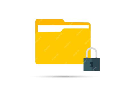 Premium Vector Folder Icon With Lock Secret Security Document