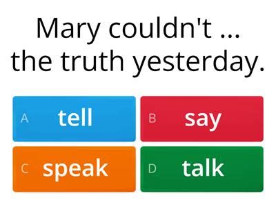 Say talk tell speak разница Учебные ресурсы