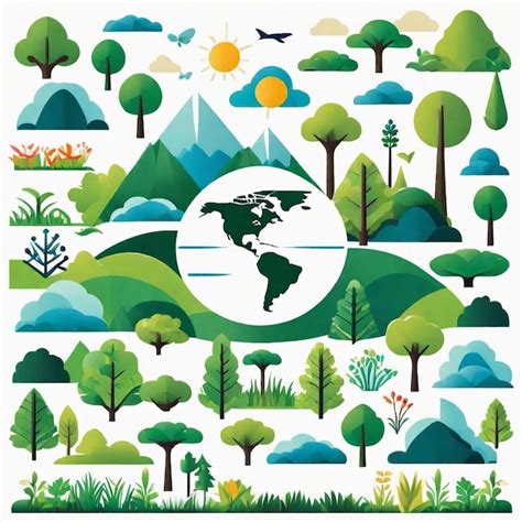 Diversos Ecosistemas Del Mundo Foto Premium