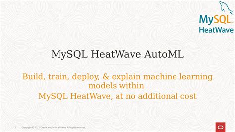 Mysql Heatwave Automl Short Overview Speaker Deck