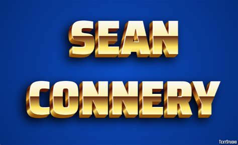 Sean Connery Text Effect And Logo Design Celebrity