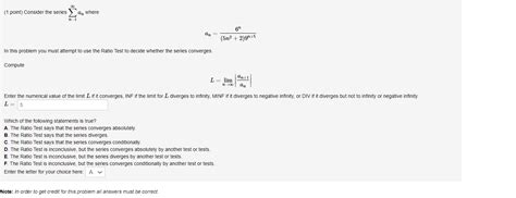 Solved 1 Point Use The Integral Test To Determine Whether