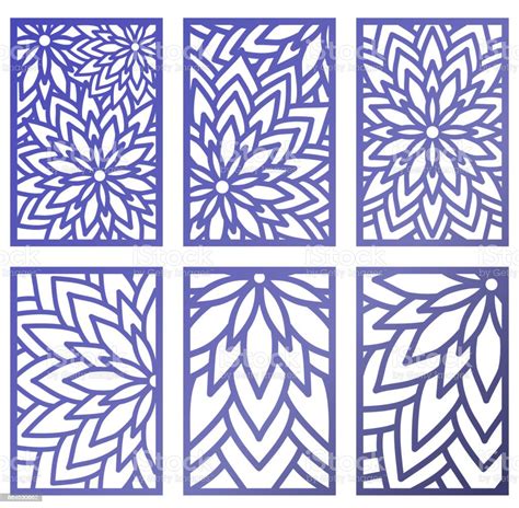 벡터 레이저의 설정 패널을 잘라 장식 패널에 대 한 추상 패턴 템플릿입니다 인테리어 디자인 레이아웃 결혼식 초대장 카드 봉투