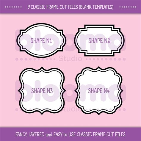 Classic Frames Svg Labels Svg Sign Svg Decorative Frames Etsy