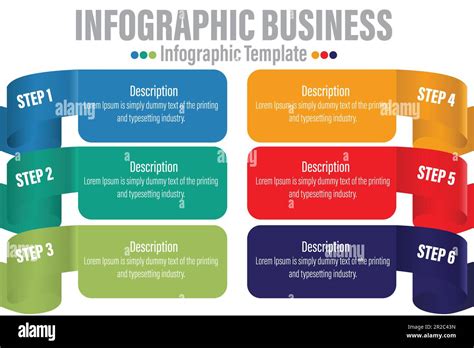 Six Rectangle Timeline Steps Or Option Workflow Infographic Plan Concept Design Vector With