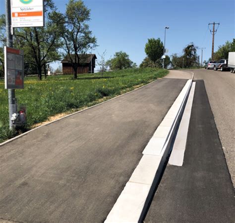 Bus Kerbstones In Concrete Betonform