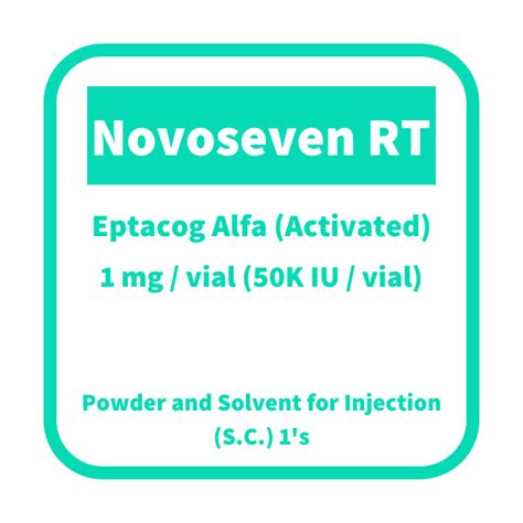 Novoseven Rt Eptacog Alfa Activated 1mg Vial 50000iu Vial