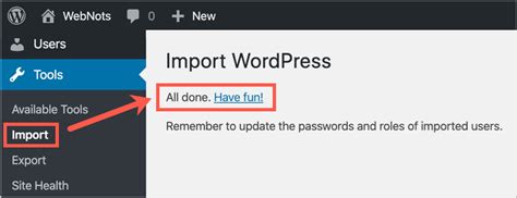 how to migrate specific posts from one wordpress site to another webnots