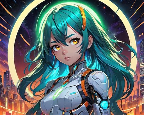 Premium Ai Image Cute Anime Girl Android