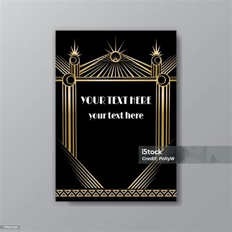 아르 데코 페이지 템플릿 웹 및 인쇄를위한 복고풍 스타일 그리스 기둥 기하학적 패턴 0명에 대한 스톡 벡터 아트 및 기타 이미지