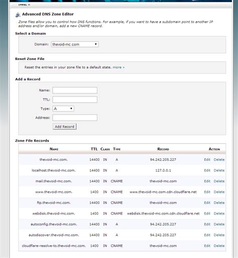 domain name system enabling cloudflare via cpanel shows error your dns is hosted by