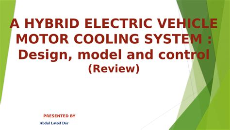 Pdf A Hybrid Electric Vehicle Motor Cooling System Design Model And