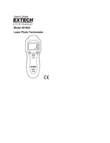 Extech Instruments 461920 Manual Manualzz