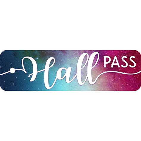 Teachersparadise Top Notch Teacher Products Plastic Hall Pass Galaxy