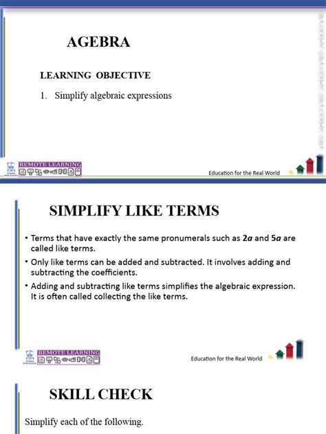 Simplify Algebraic Expressions Pdf Algebra Mathematical Concepts Simplify Algebraic Expressions Pdf Algebra Mathematical Concepts