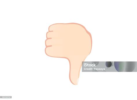 아이콘을 엄지 손가락으로 줄입니다 손 제스처 이모티콘 일러스트레이션 거절에 대한 스톡 벡터 아트 및 기타 이미지 거절 노랑 디자인 Istock