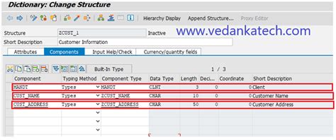 24ddic1607 Creating And Activating A Structure In Sap Abap Vedanka Tech Sap Training Institute 24ddic1607 Creating And Activating A Structure In Sap Abap Vedanka Tech Sap Training Institute
