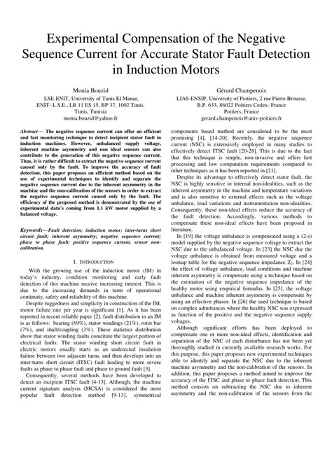 Pdf Experimental Compensation Of The Negative Sequence Current For
