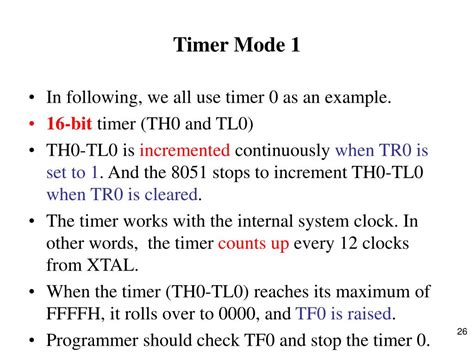 ppt chapter 9 8051 timer programming in assembly and c powerpoint presentation id 3657309