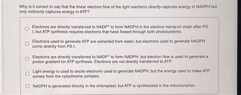 Solved Why Is It Correct To Say That The Linear Electron