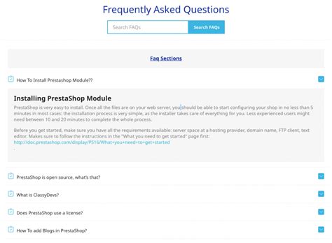 Free Module Prestashop Faq Module For Free Free Modules And Themes