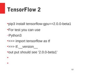 Deep Learning For Computer Vision In Ubuntu Part Installation Ppt