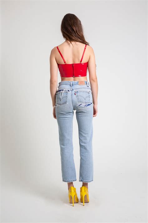 The Sweetheart Pvc Crop Top La Roxx