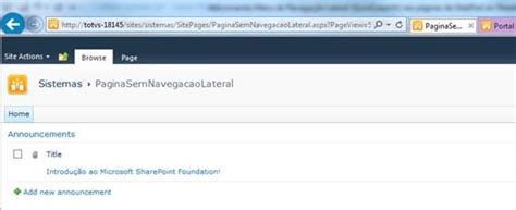 Adicionando Menu De Navegação Lateral Quicklaunch Nas Páginas De