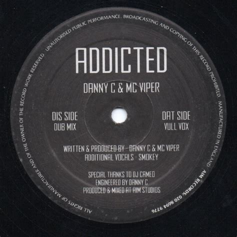 Danny C And Mc Viper ‎ Addicted 12″ Aim Records Junglemaniarecords
