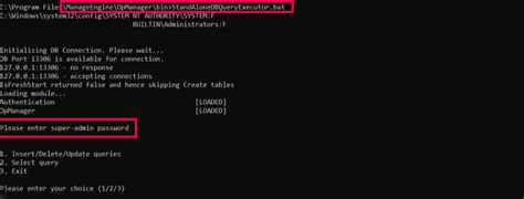 Standalone Db Connector In Opmanager Pgsql