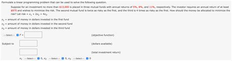 Solved Formulate A Linear Programming Problem That Can Be Chegg