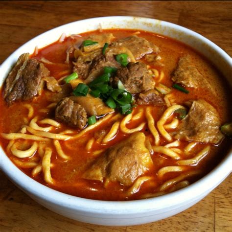 Spicy Curry Beef Stew Noodle Soup At Penang