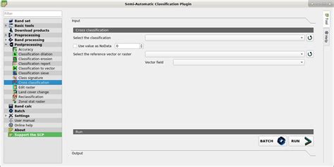 Cross Classification Semi Automatic Classification Plugin Documentation