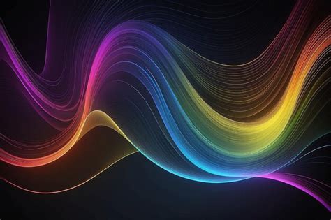 premium photo abstract spectrum curved lines background