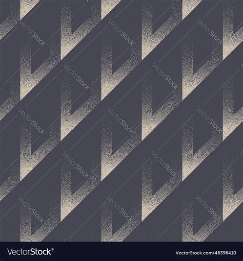 Dynamic 3d Geometric Layered Seamless Pattern Vector Image